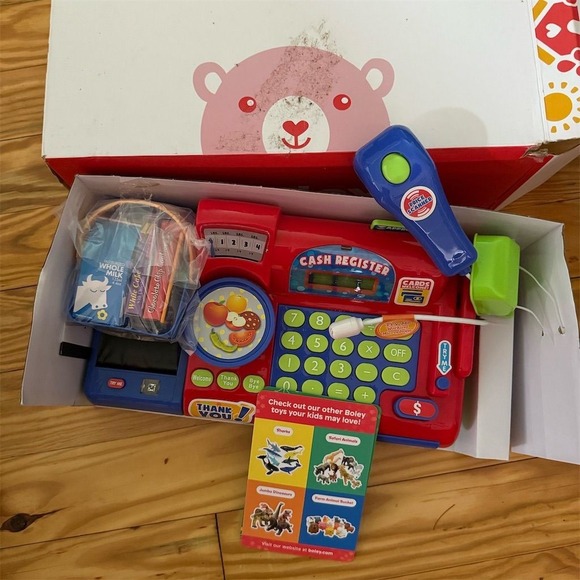 Toys | Boley Toy Cash Register Playset 19pc With Scanner Play Money New ...